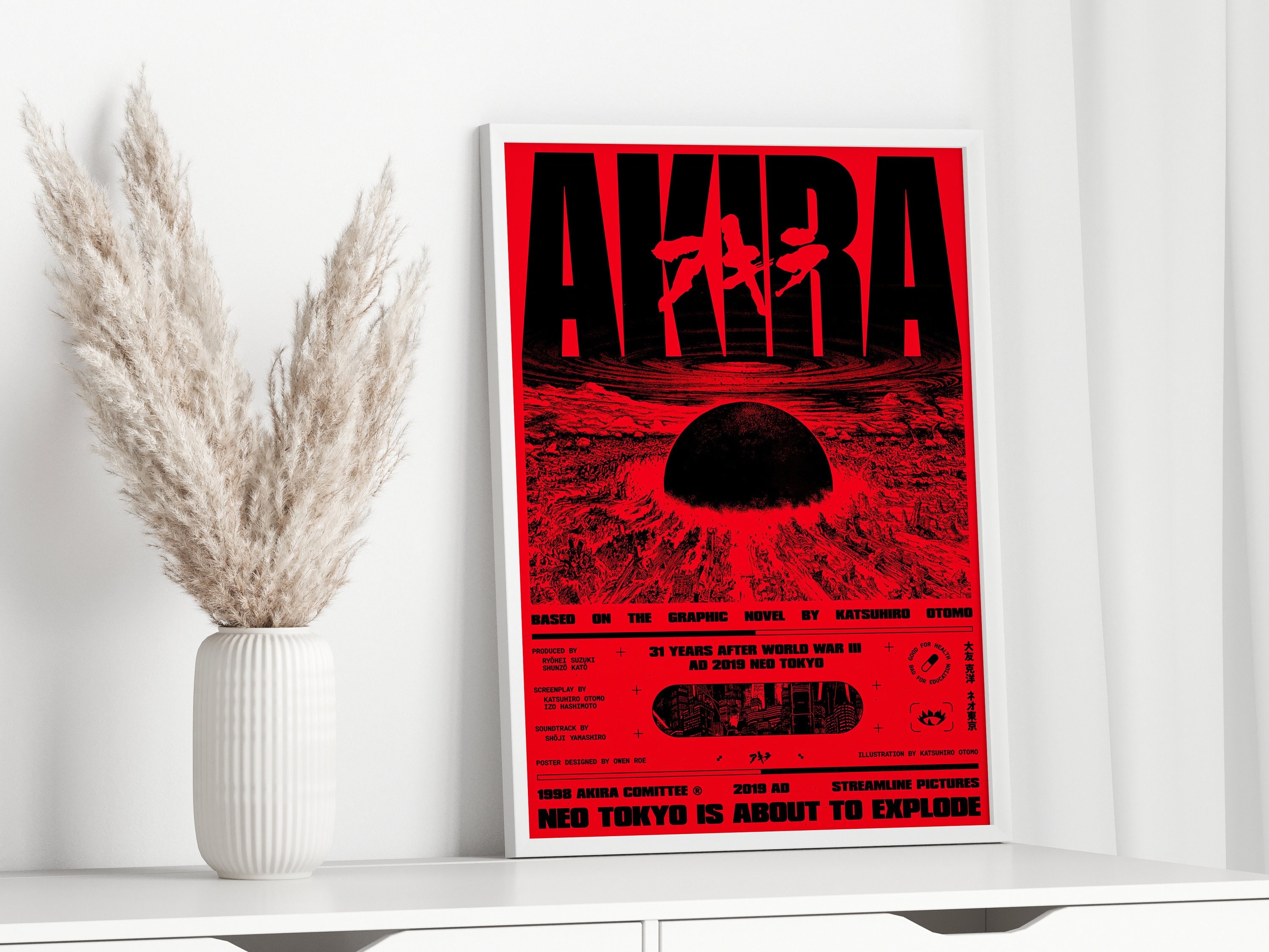 Akira Poster, Vintage Anime Tokyo Explosion Reproduction Poster Print ...