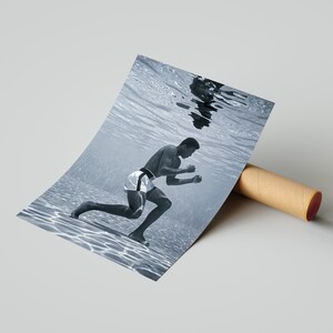 Muhammad Ali Swimming Pool Training Poster, Motivational Print, Vintage ...