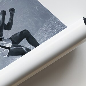 Muhammad Ali Swimming Pool Training Poster, Motivational Print, Vintage ...