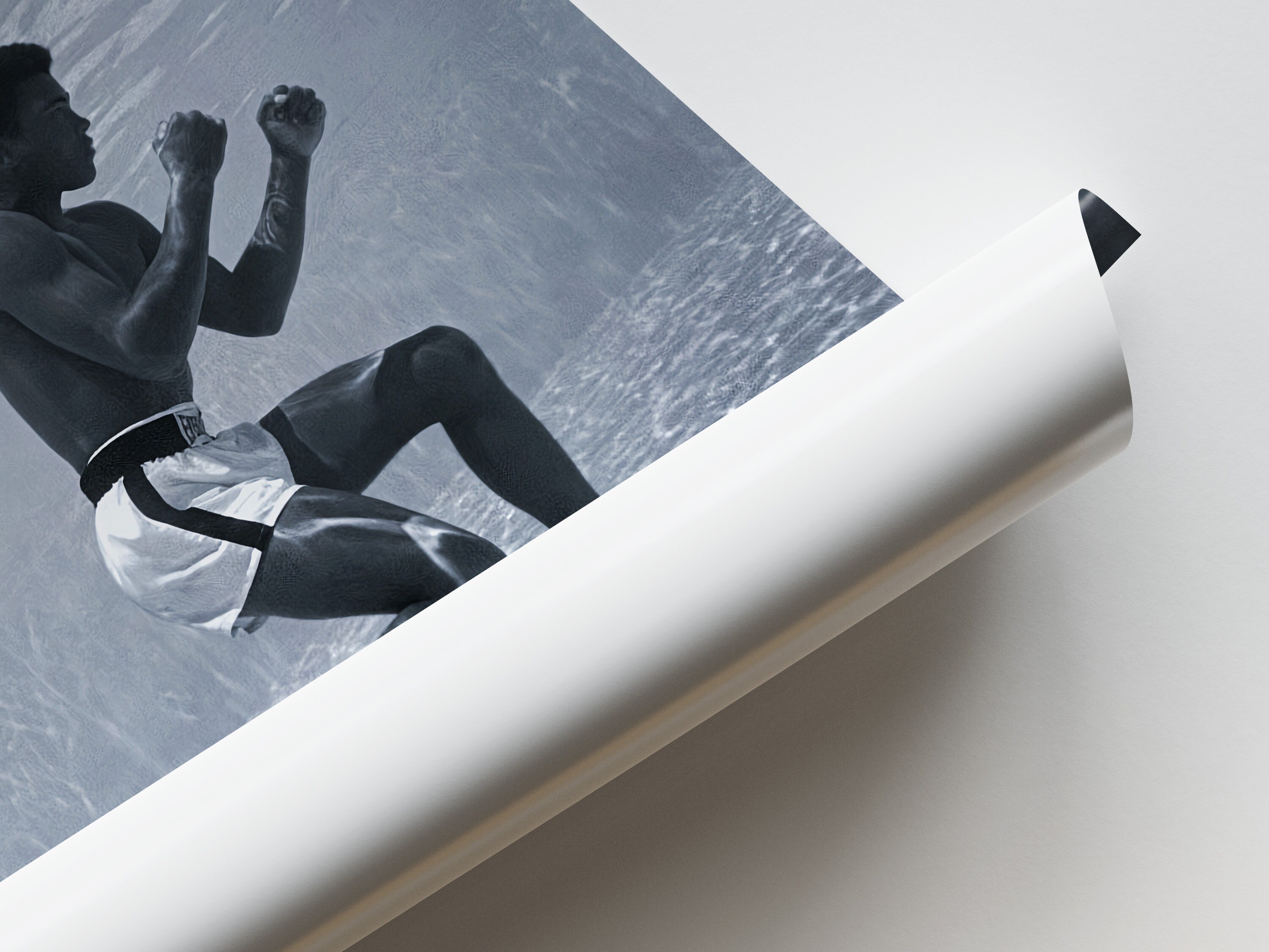 Muhammad Ali Swimming Pool Training Poster, Motivational Print, Vintage ...