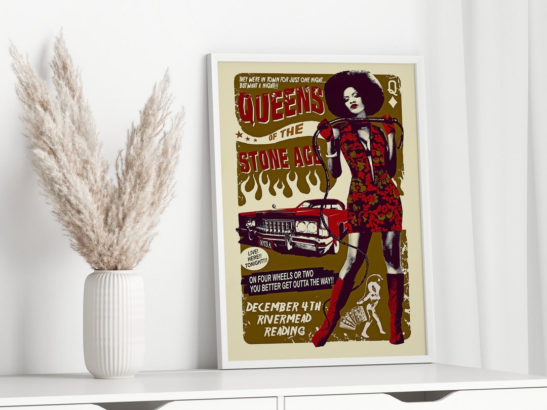 Queens of the Stone Age Poster - Qotsa Vintage Retro Style Wall Art ...