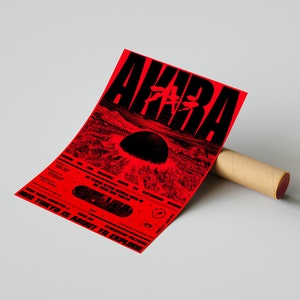 Akira Poster, Vintage Anime Tokyo Explosion Reproduction Poster Print ...