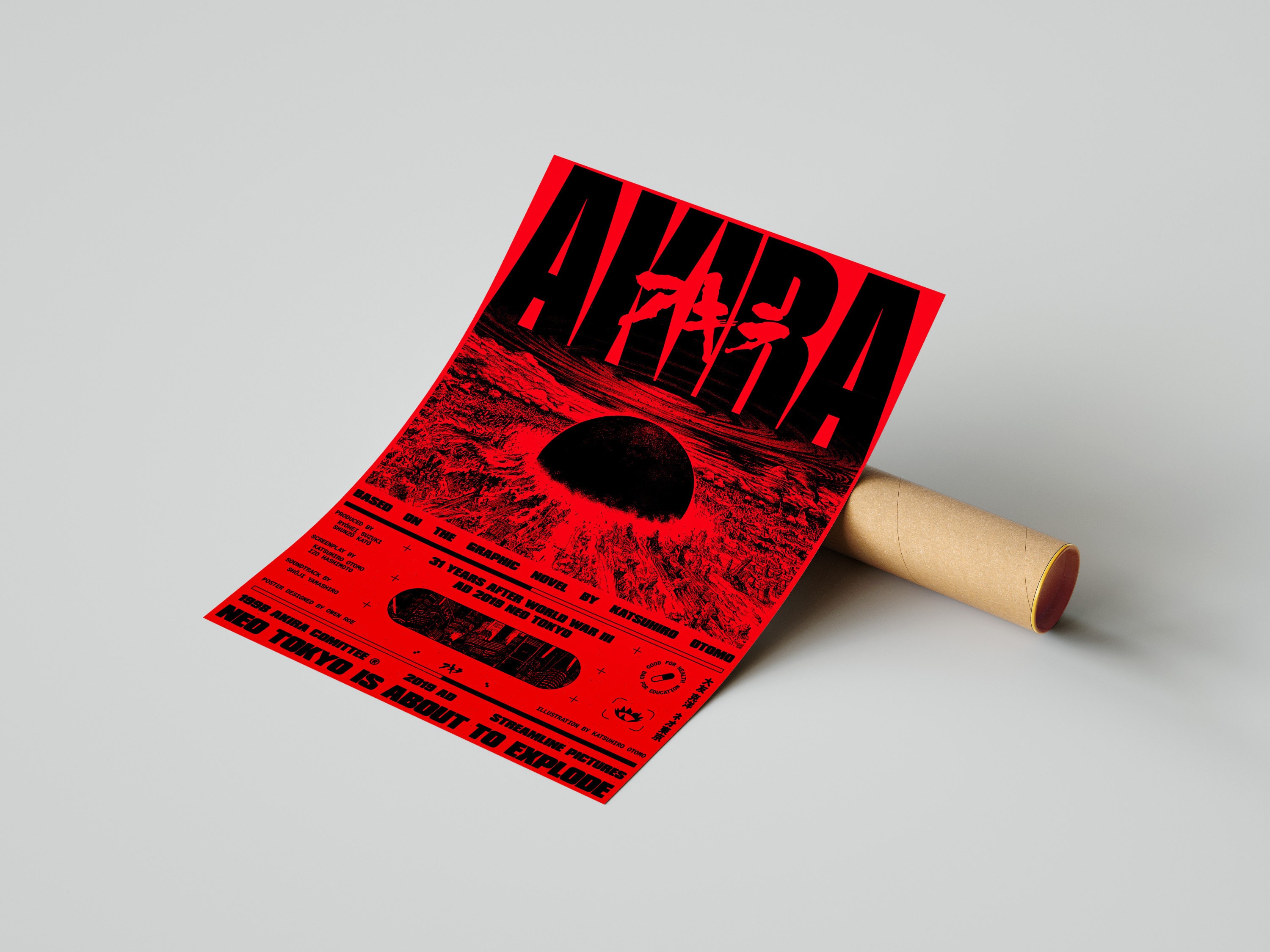 Akira Poster, Vintage Anime Tokyo Explosion Reproduction Poster Print ...