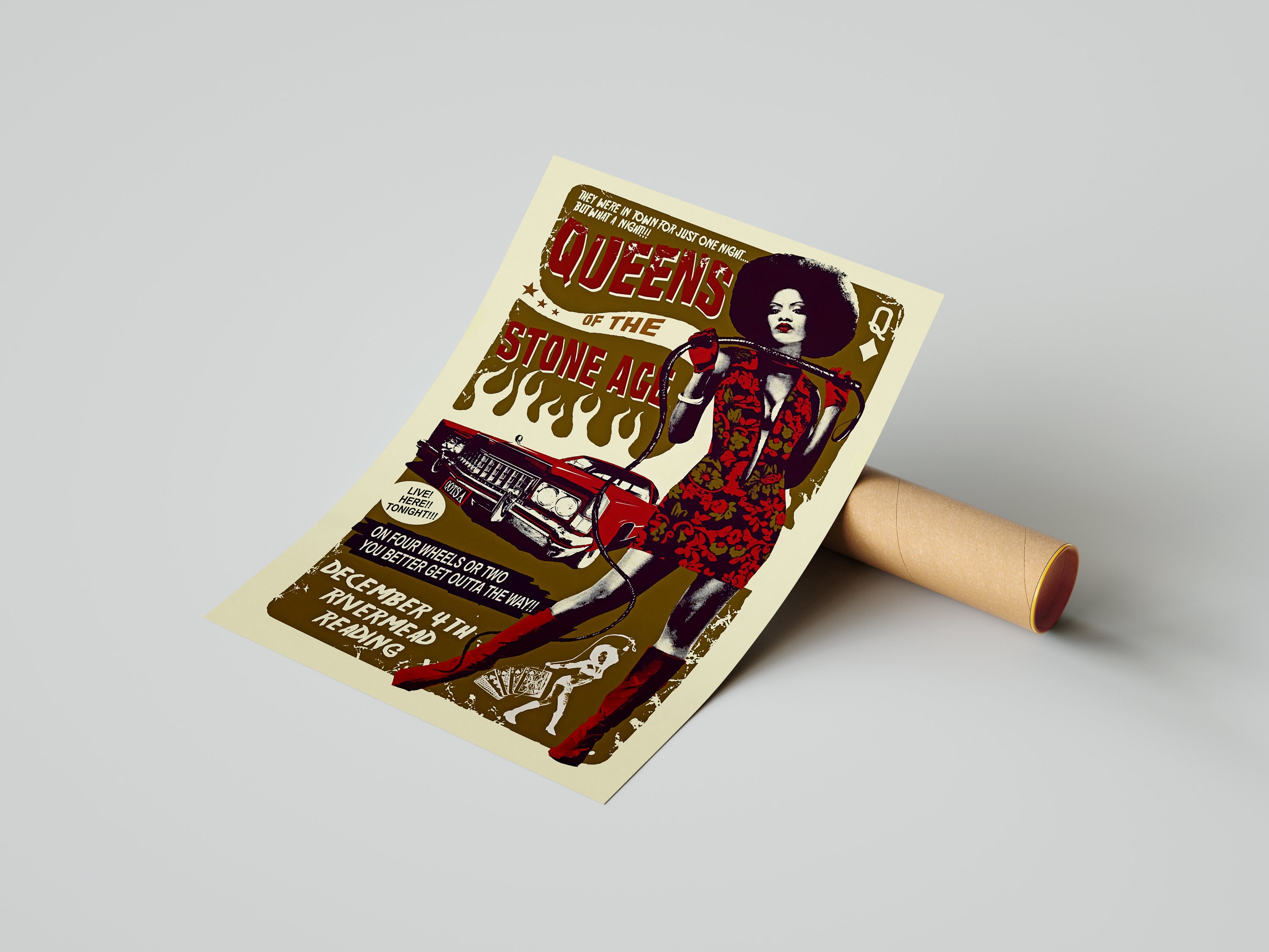 Queens of the Stone Age Poster Qotsa Vintage Retro Style Wall Art Print ...
