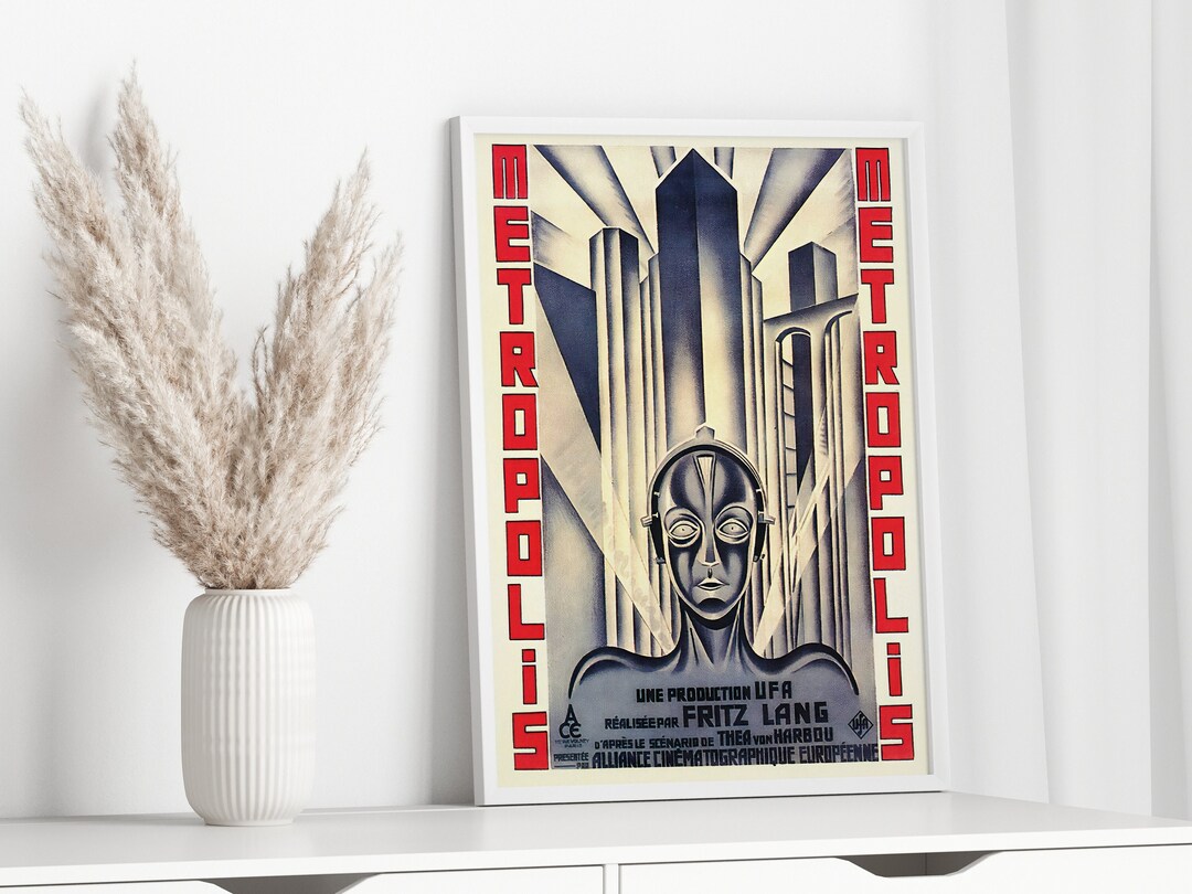 Metropolis Poster, Vintage Sci-fi Classic Movie Poster, Retro Movie Reprint, High Quality Print ...