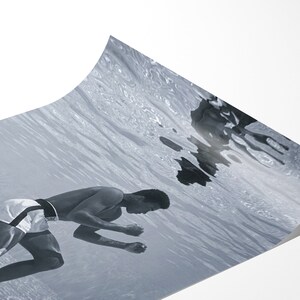 Muhammad Ali Swimming Pool Training Poster, Motivational Print, Vintage ...