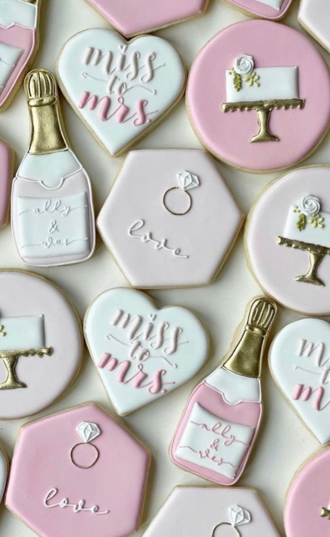 Engagement Custom Sugar Cookies - Etsy