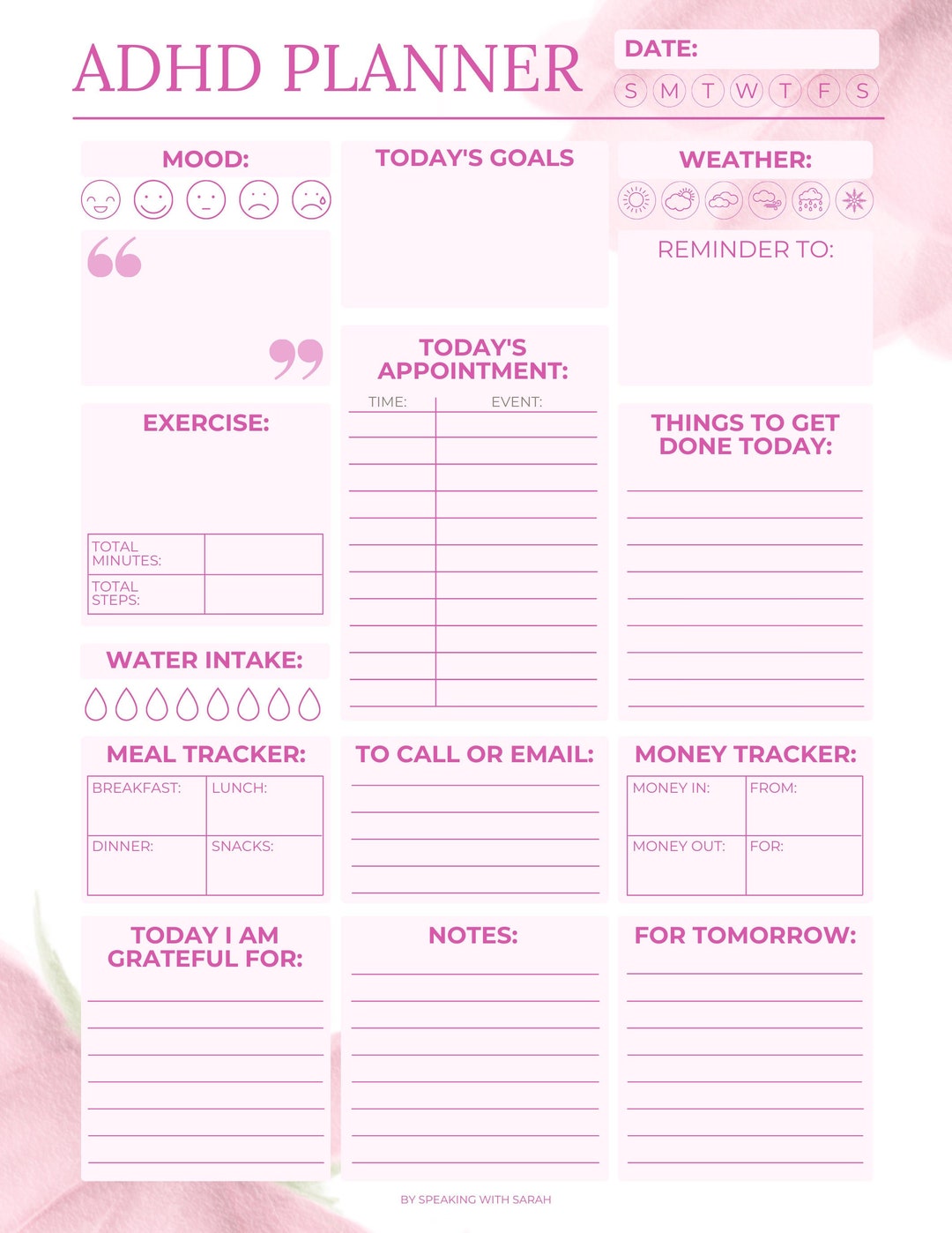 ADHD Daily Planner built by an Adhd-er - Etsy