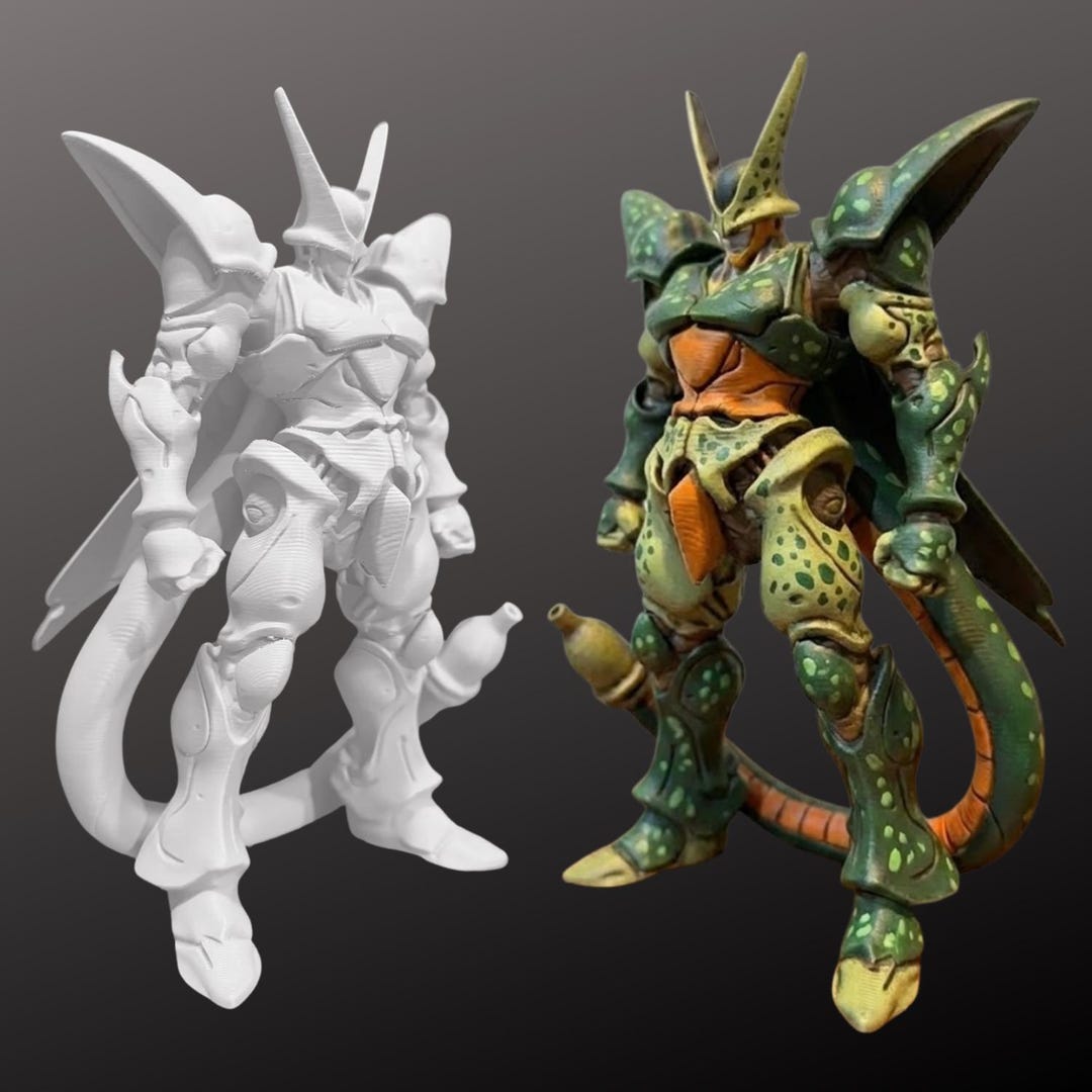 Imperfect Cell 1st Form - Hand Painted Statue OR Unpainted Model Kit ...