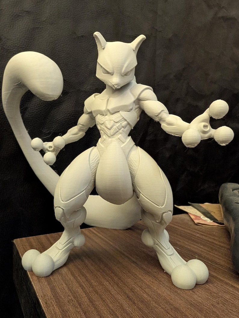 Armored Mewtwo - Hand Painted Statue OR Unpainted Model Kit - Pokemon ...