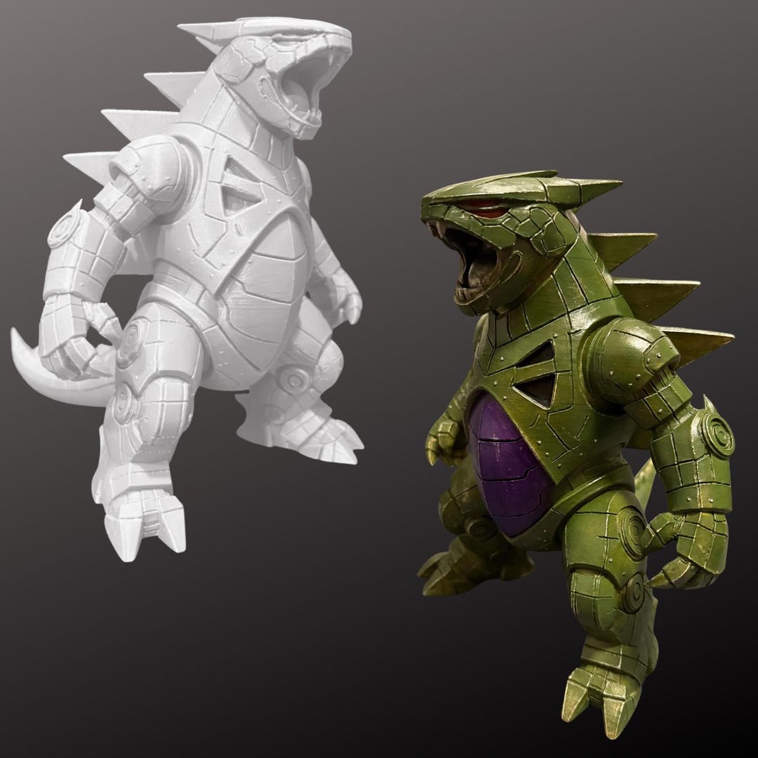 Mecha Tyranitar / Iron Thorns - Hand Painted Statue OR Unpainted Model ...