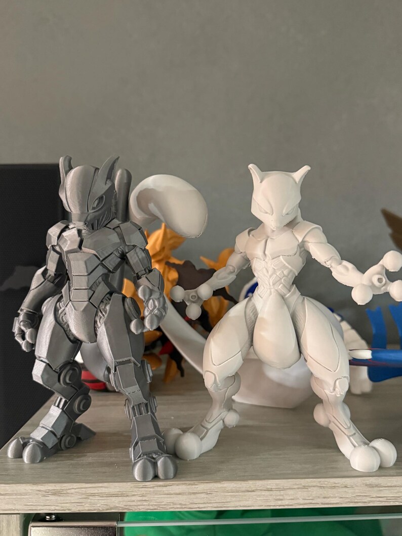 Armored Mewtwo - Hand Painted Statue OR Unpainted Model Kit - Pokemon ...