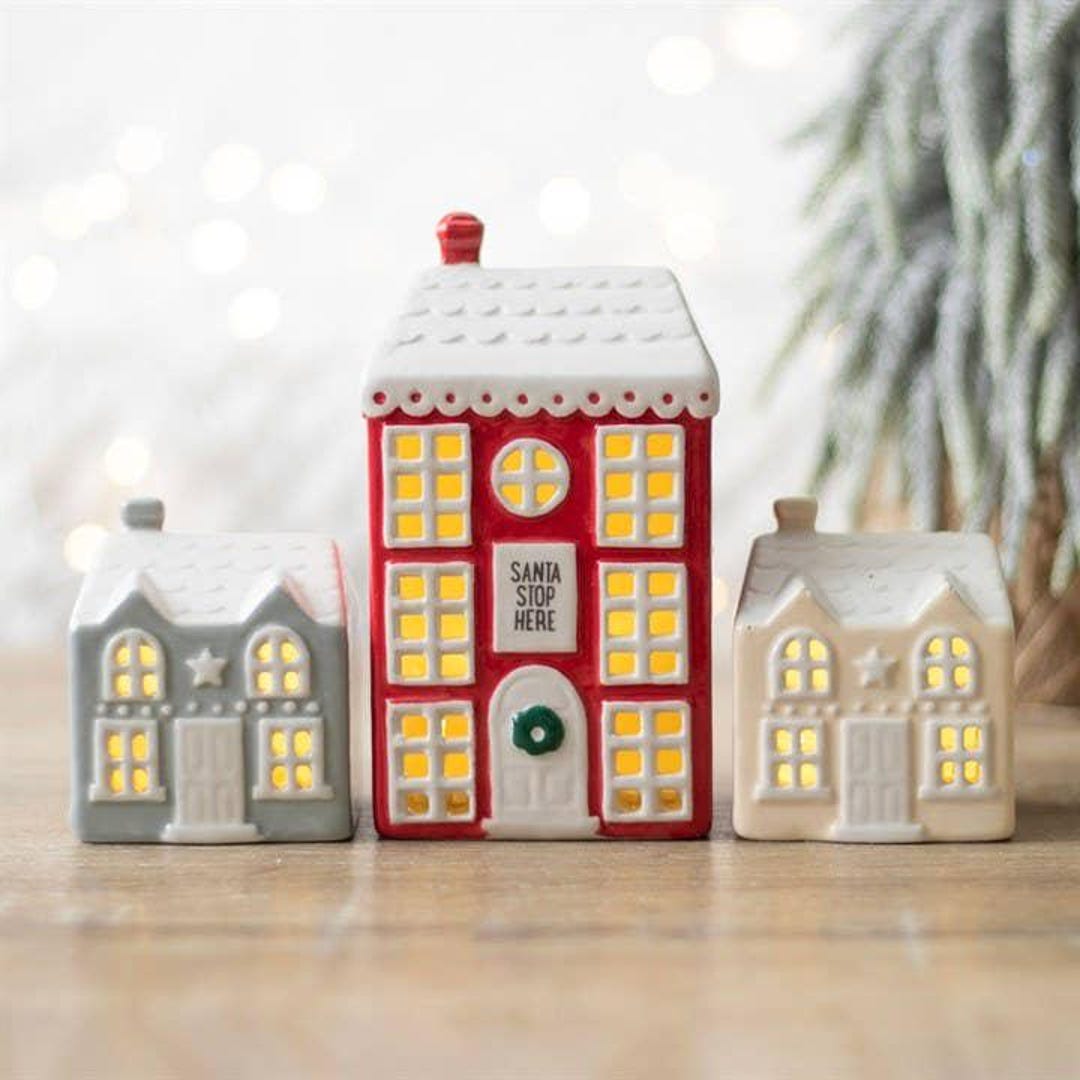 Luminous Christmas Village Set - Etsy