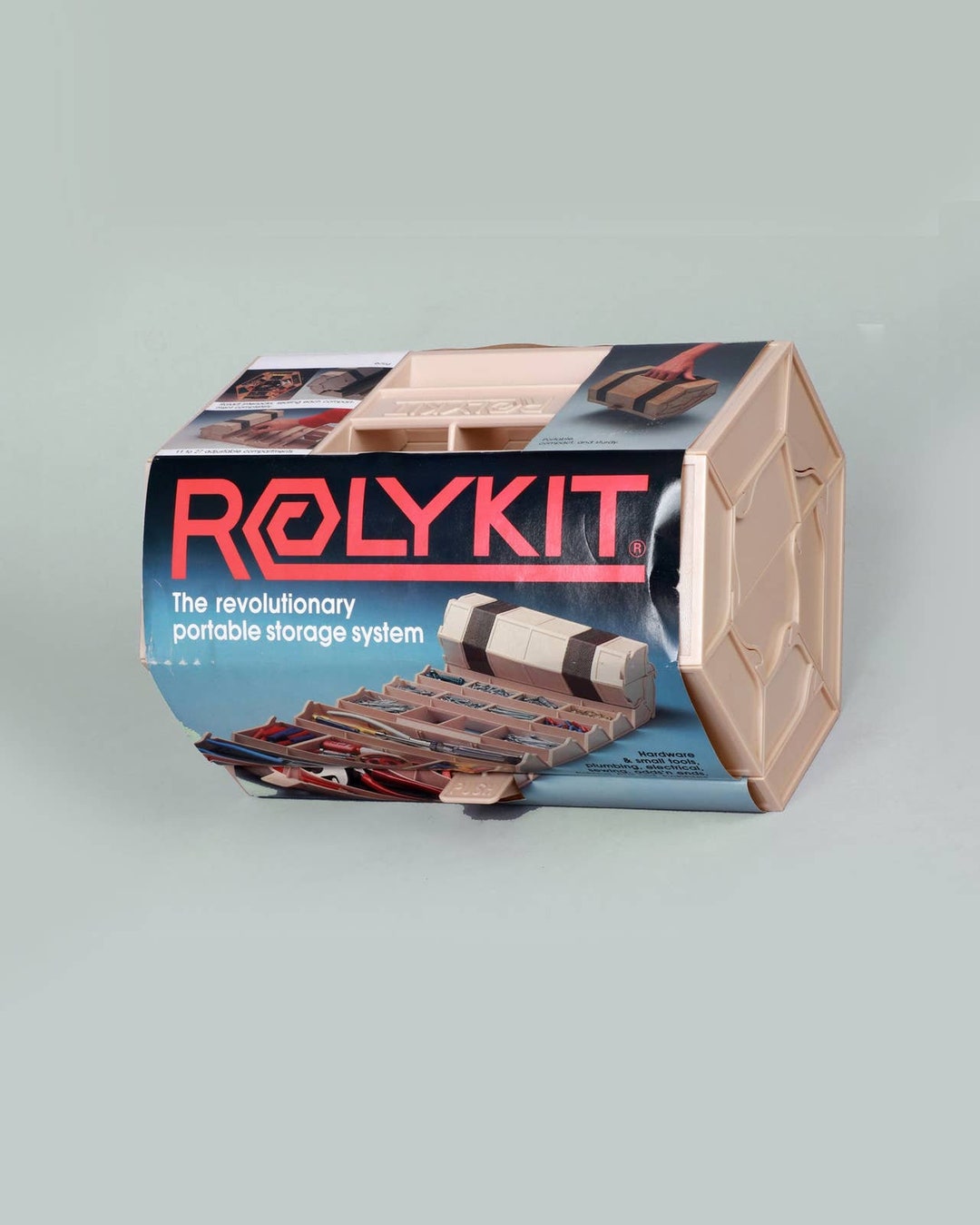 1970s Rolykit Roll-up Beige Plastic Storage by Samuel - Etsy