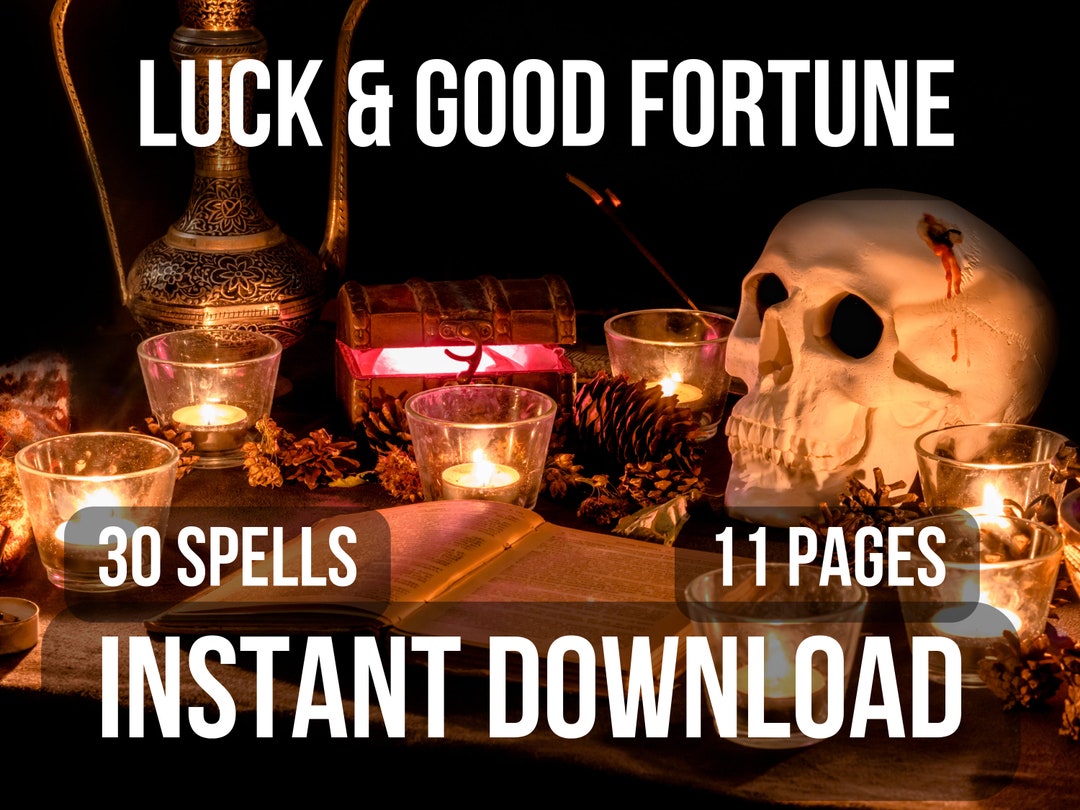 30 Luck Spells and Chants, 11 Pages, Witchcraft, Wicca, Spell Pages ...