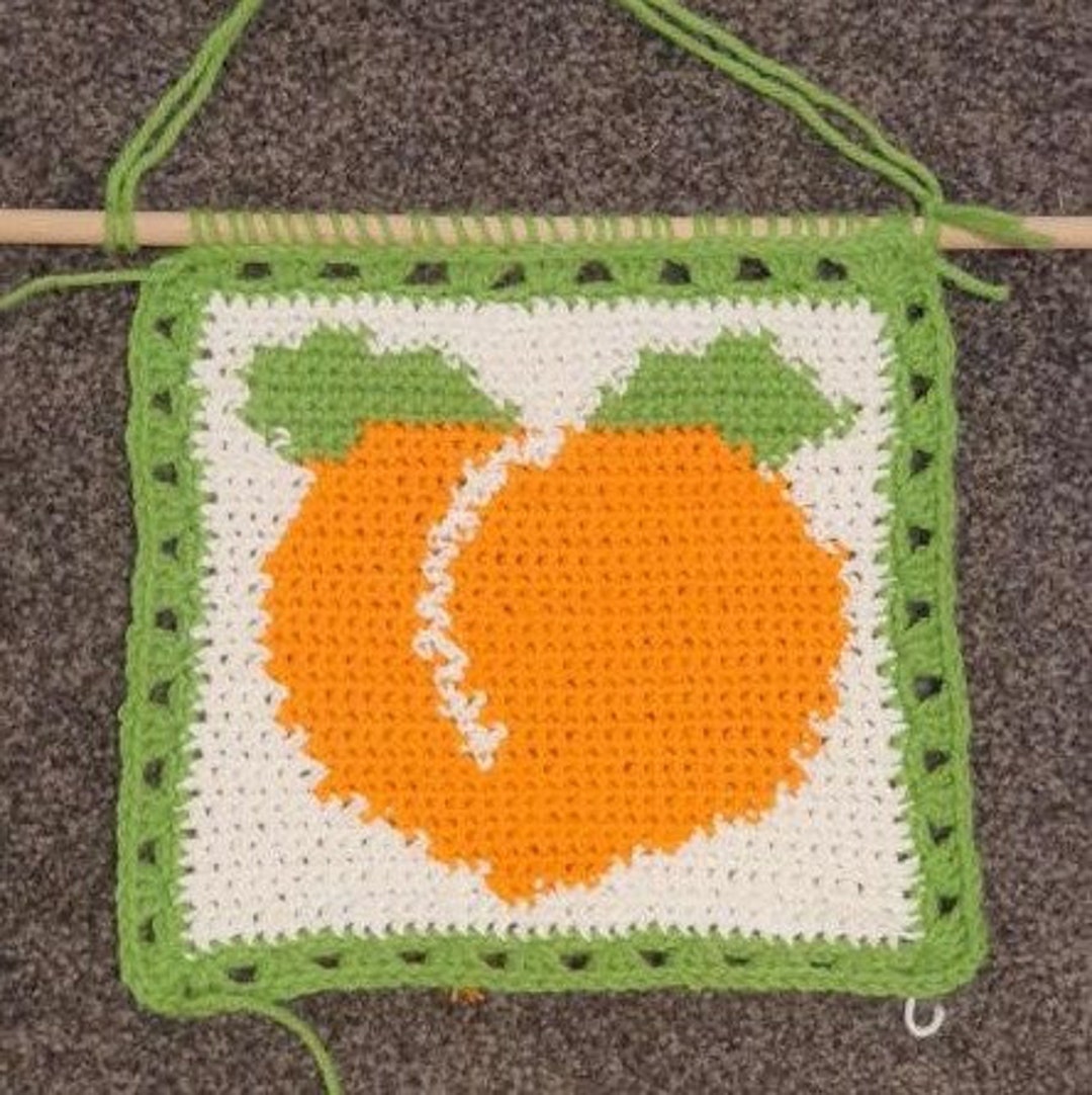 Peach Crochet Tapestry Pattern - Etsy