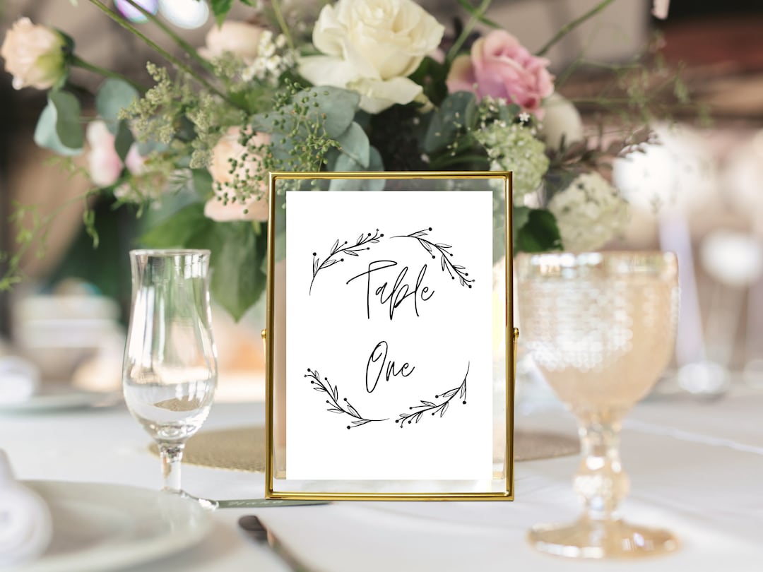 Table Number Instant Digital Download Canva Wedding Tables Editable ...