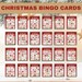 Printable Christmas Bingo Cards - Etsy