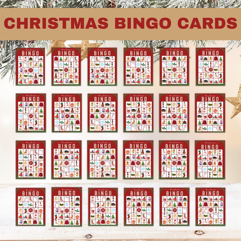 Printable Christmas Bingo Cards - Etsy