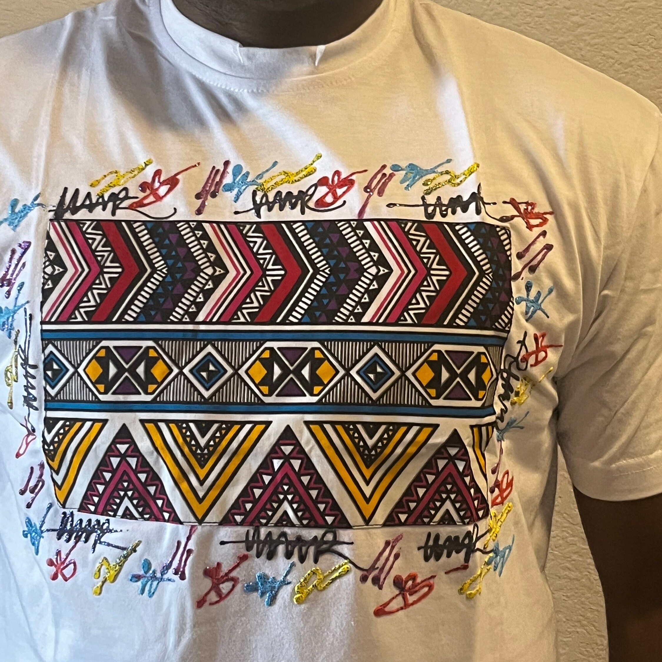 Klere Goud Rectangle African Design - Etsy