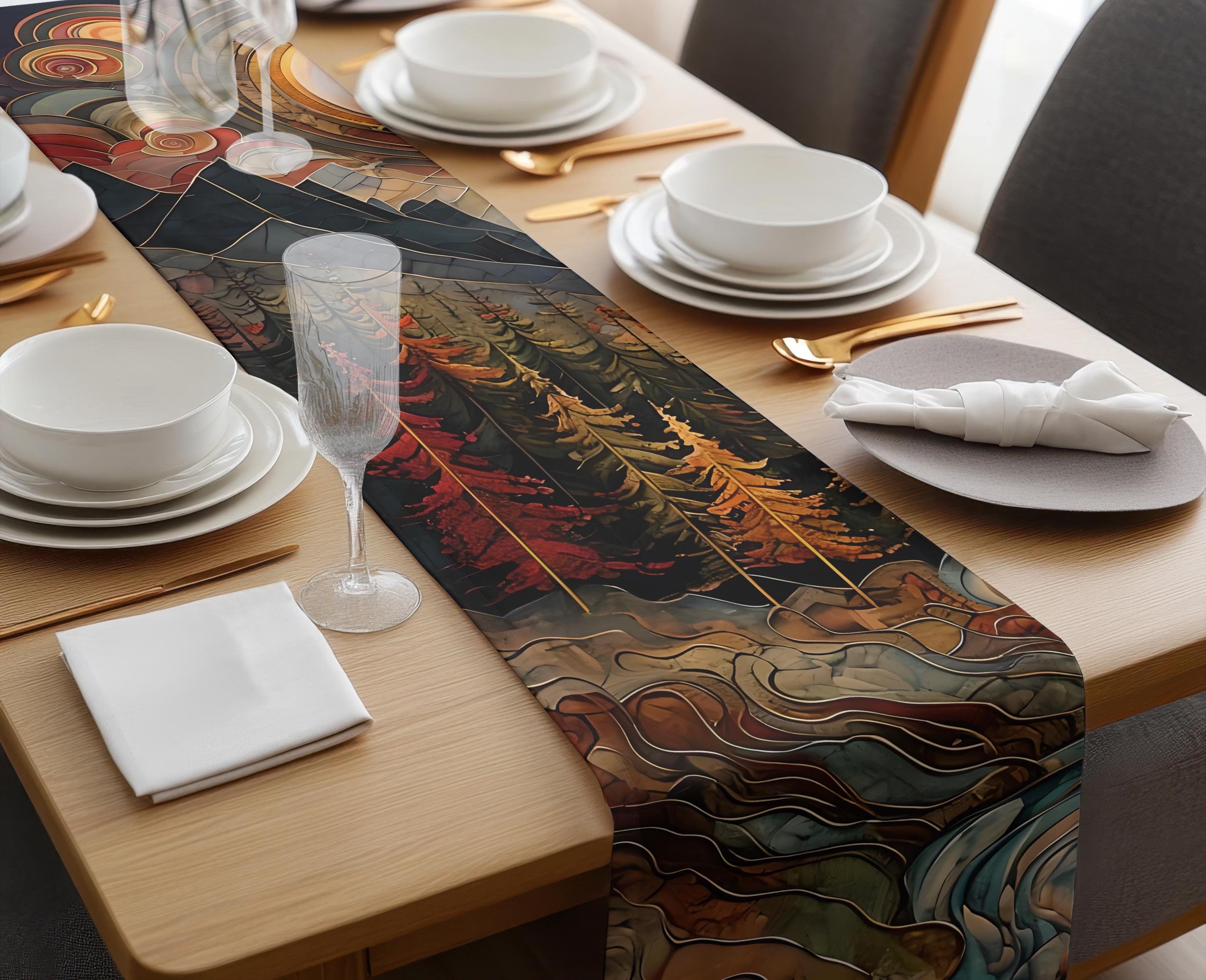 Fall Forest Table Runner: Rustic Mountain Lodge Decor - Etsy