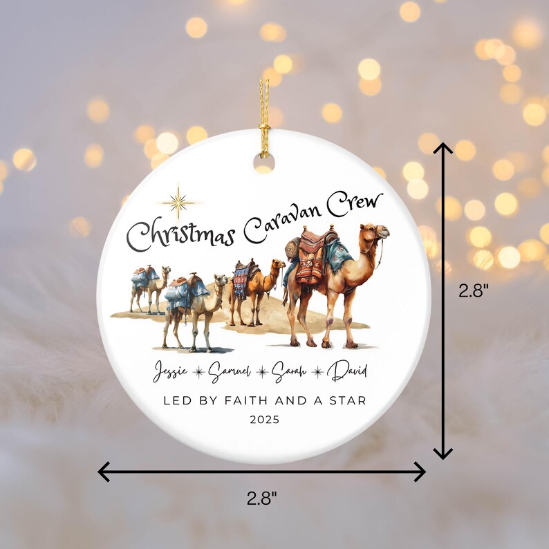 Personalized Nativity Camel Family Ornament: Faith-based Christmas ...