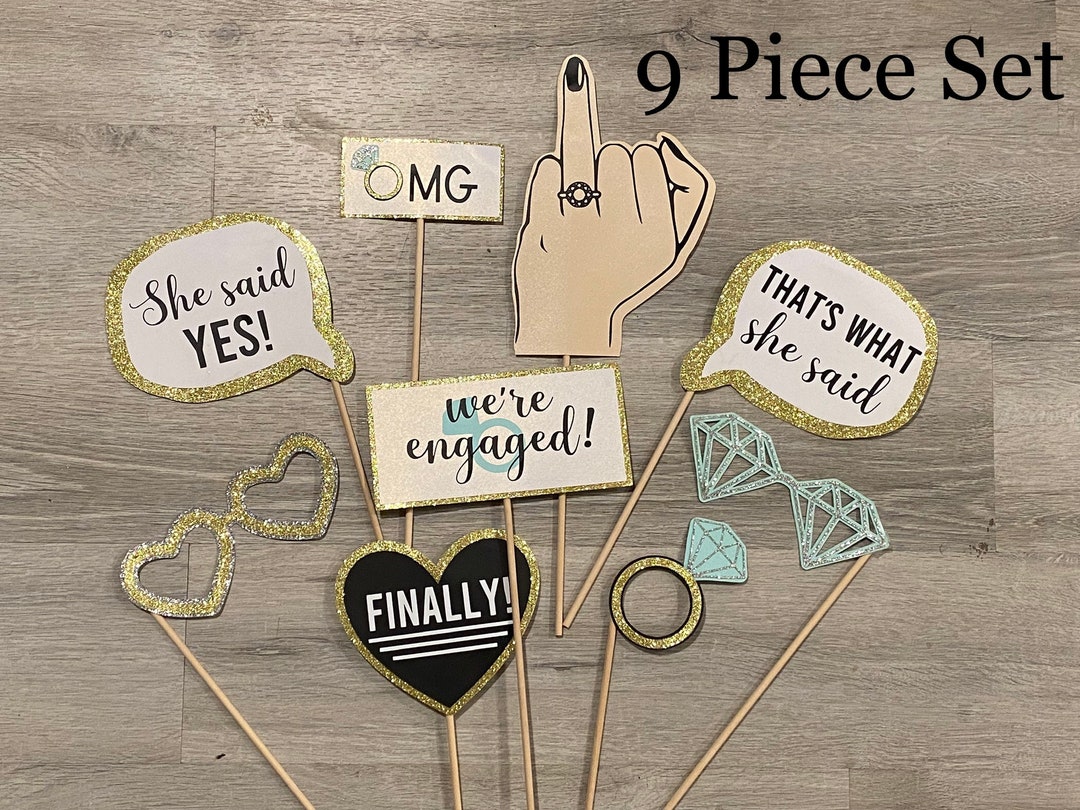 Engagement Photobooth Props - Etsy