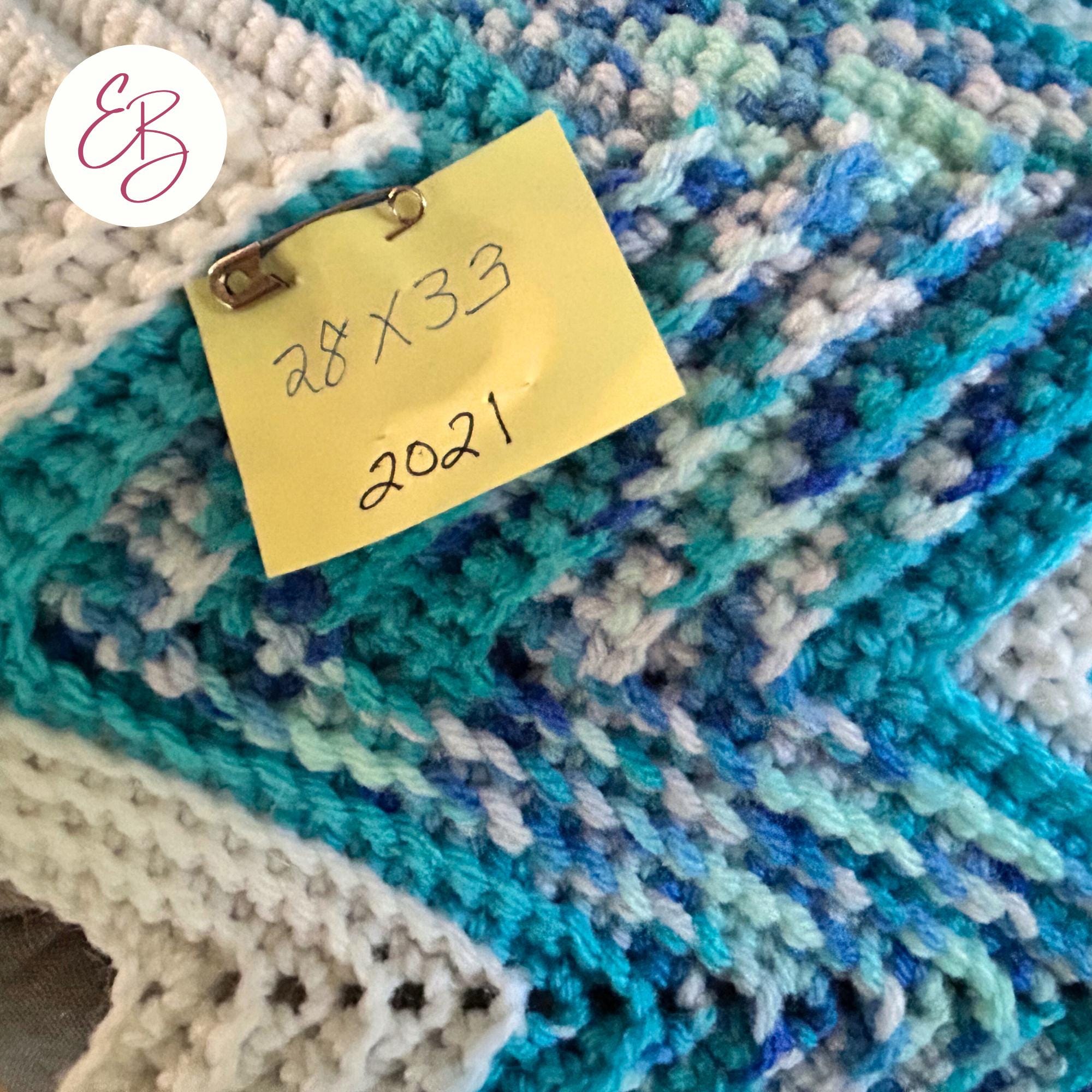 Blue Wave Crochet Blanket - Handmade Crochet Afghan - Etsy