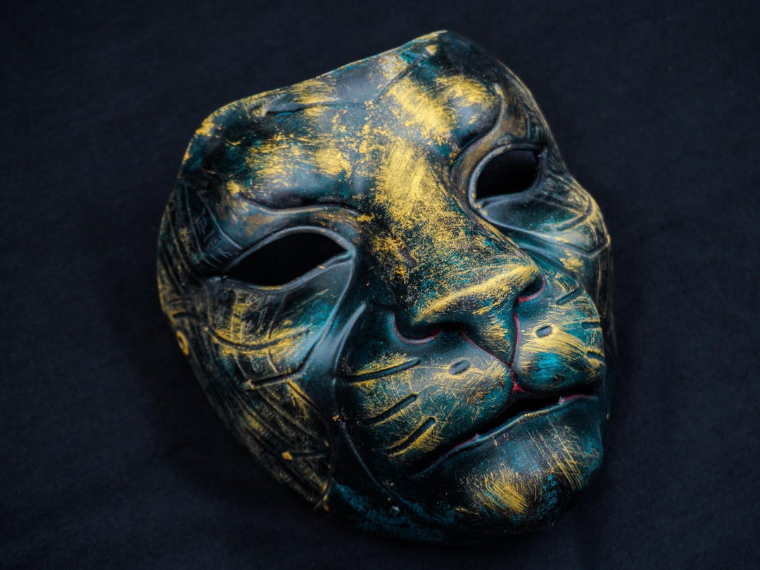 Gold Ancient Egyptian God, Cosplay Mask, Partner Mask, Bastet Goddess ...