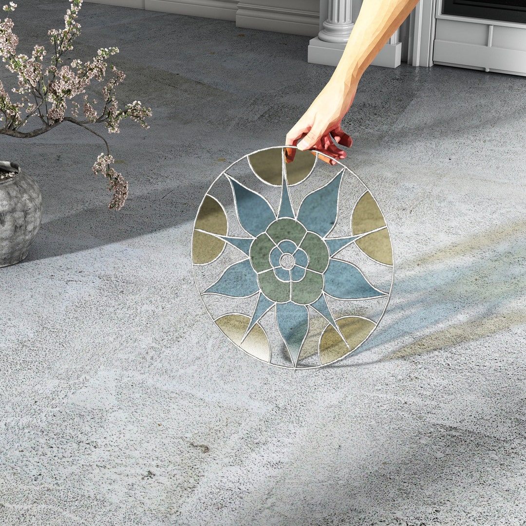 Flower Stained Glass Pattern Vitray Art, Digital Download, DIY Stained ...