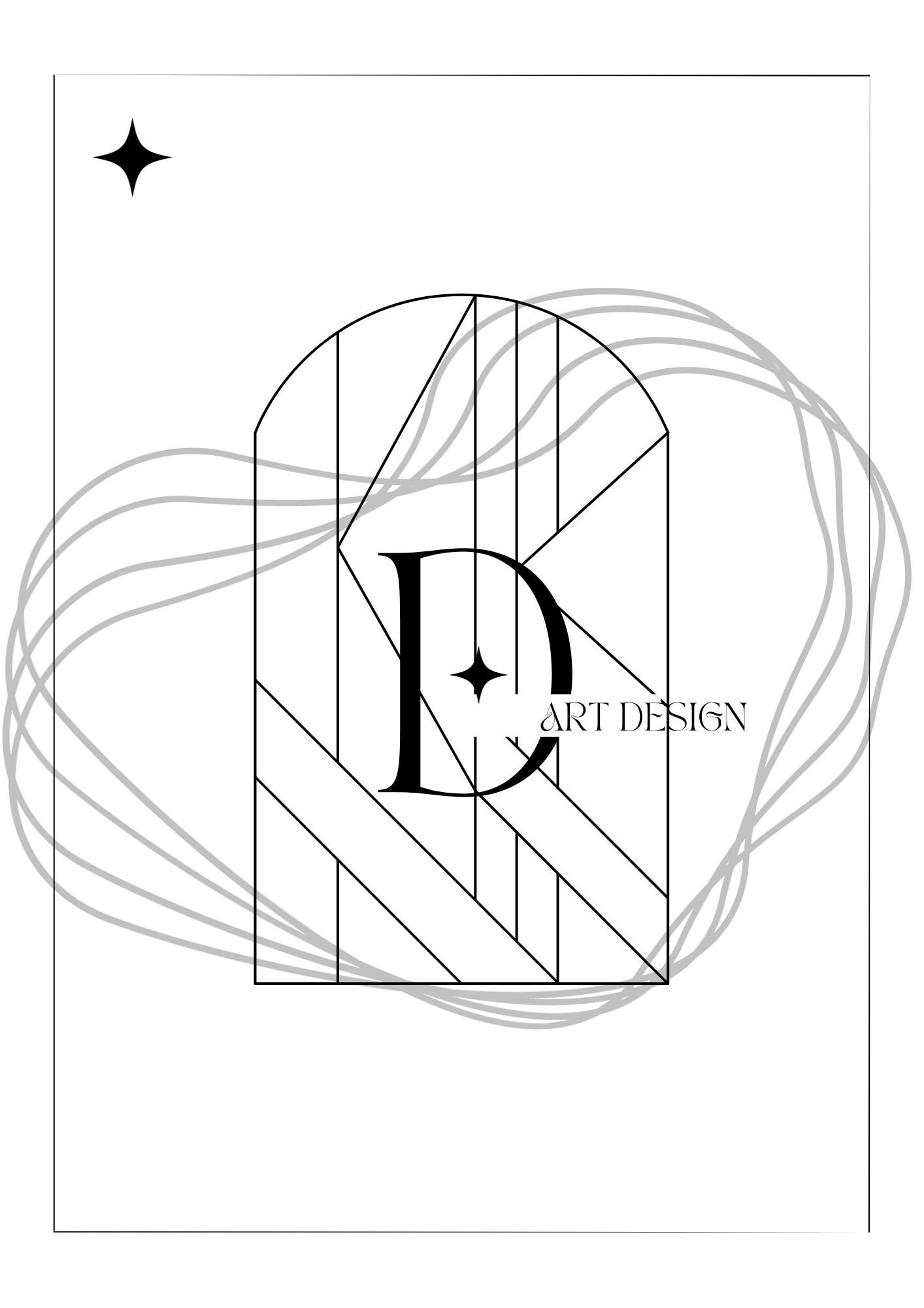 Modern Art Deco Stained Glass Pattern Decor Wall Decor Stained Glass Patterns Digital