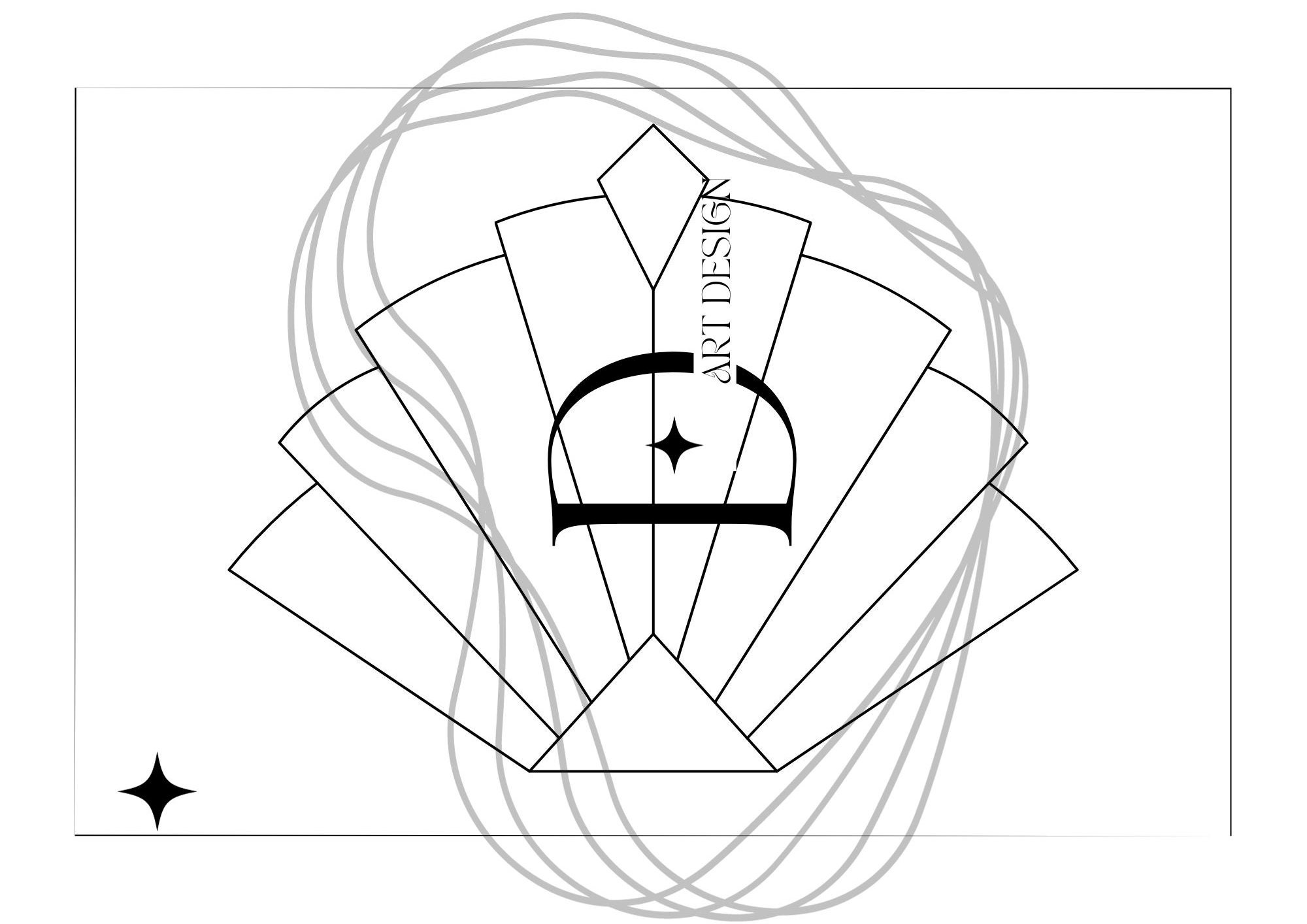 Modern Art Deco Stained Glass Pattern Vitray Art, Digital Download, DIY ...