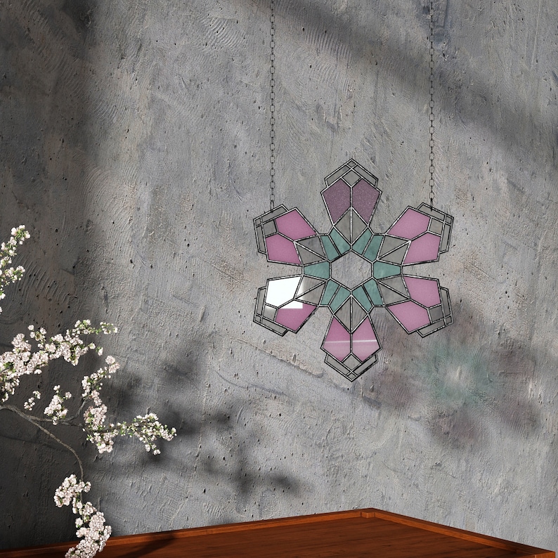 Snowflake Stained Glass Pattern Vitray Art, Digital Download, DIY ...