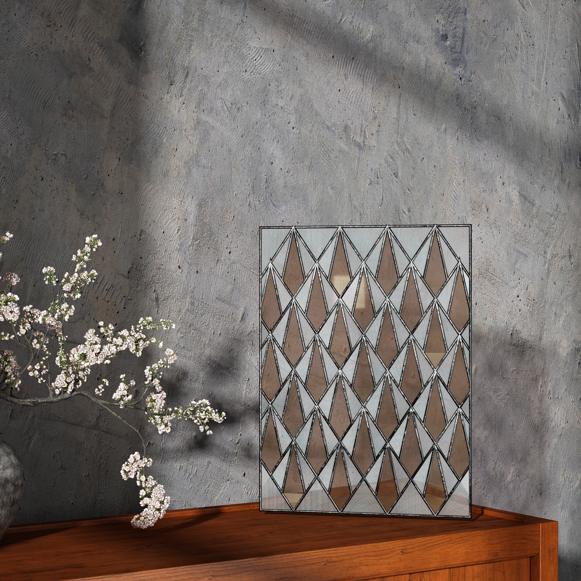 Geometric Stained Glass Pattern Vitray Art, Digital Download, DIY ...