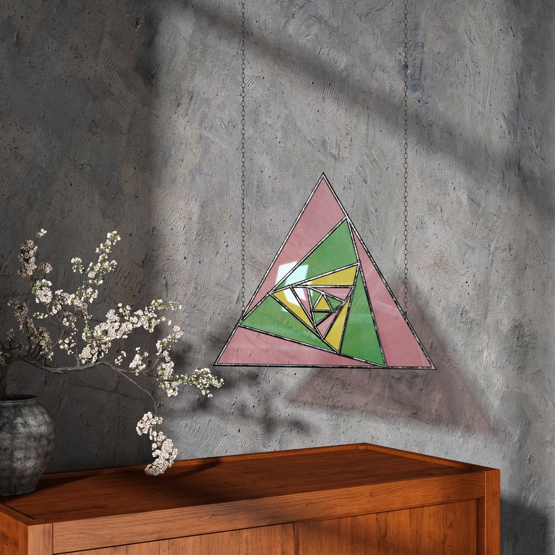 Triangle Stained Glass Pattern Vitray Art, Digital Download, DIY ...