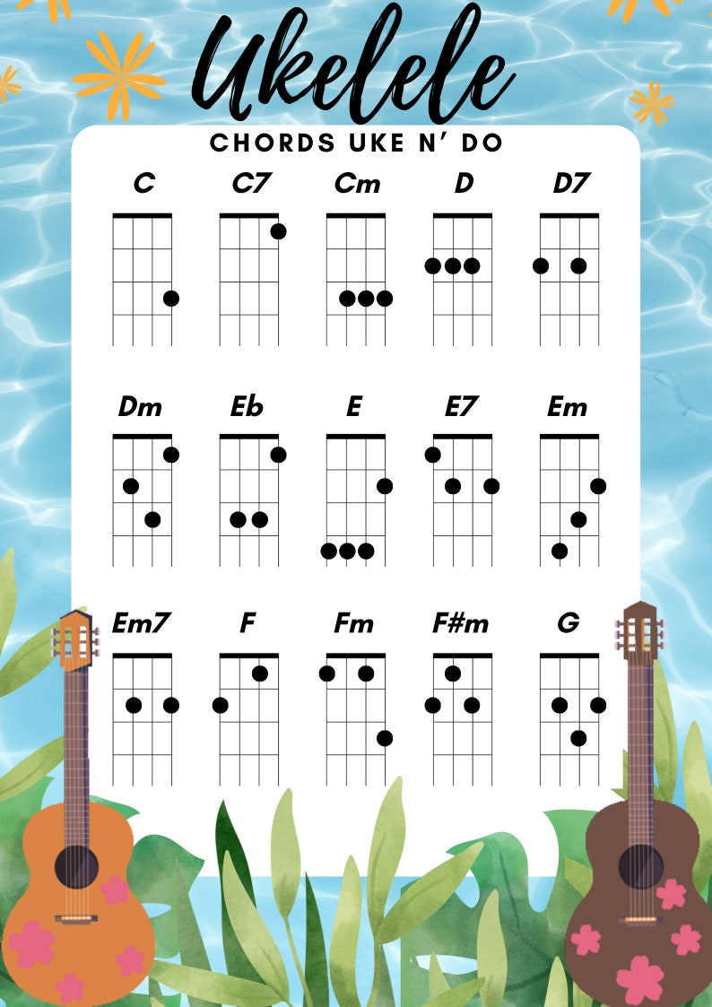 Ukele Basic Chords and Sheet Music - Etsy