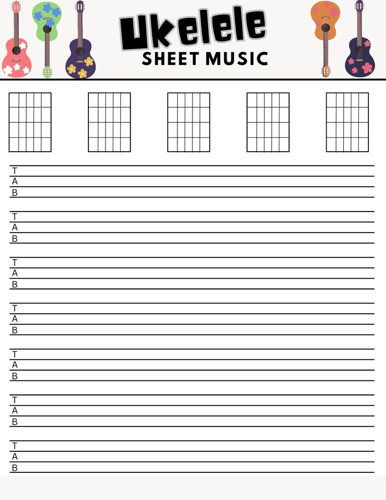 Ukele Basic Chords and Sheet Music - Etsy