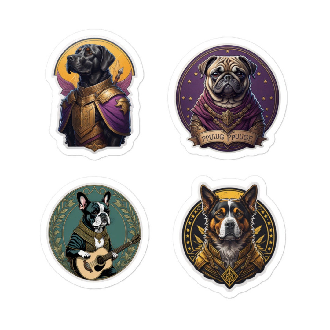DND Dog Sticker Pack 2 DND Cat Sticker Rpg Sticker GM Sticker Game ...