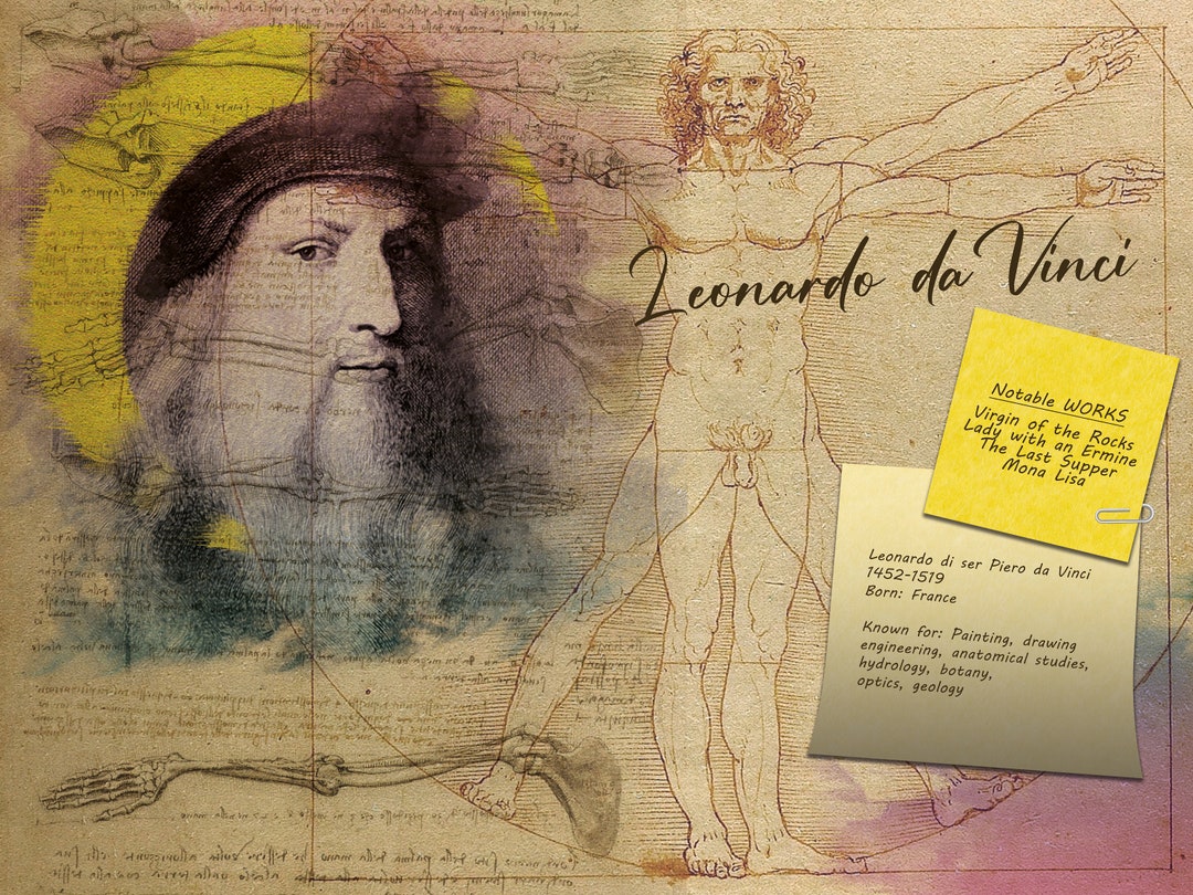 Leonardo Da Vinci's Printable and Educational Poster for - Etsy