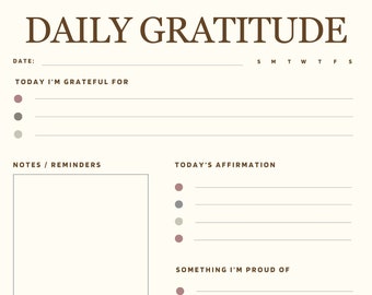 Gratitude Journal Printable - Etsy