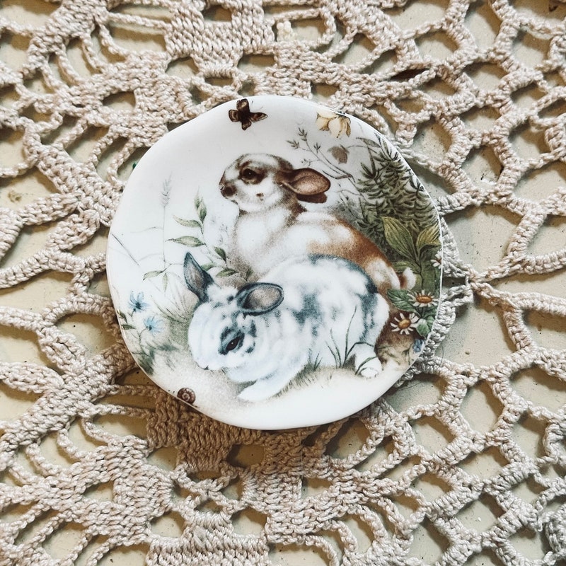 Rabbit Ceramic Plates - Etsy