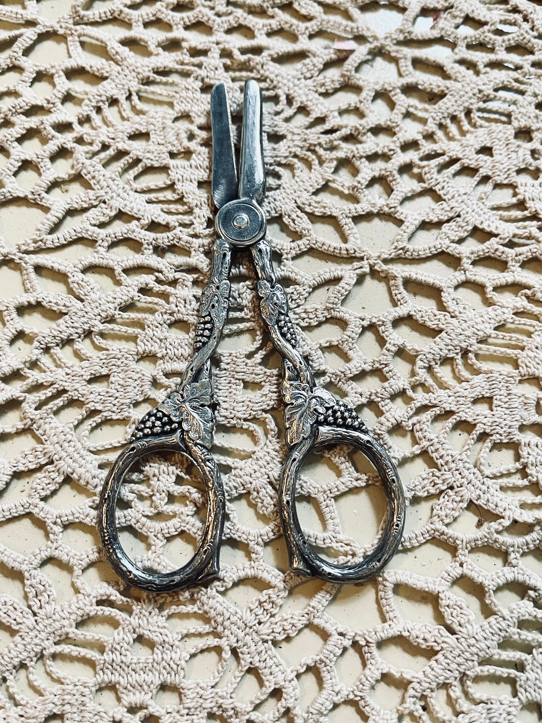 Jensen Denmark Silver Plated Ornate Scissors - Etsy