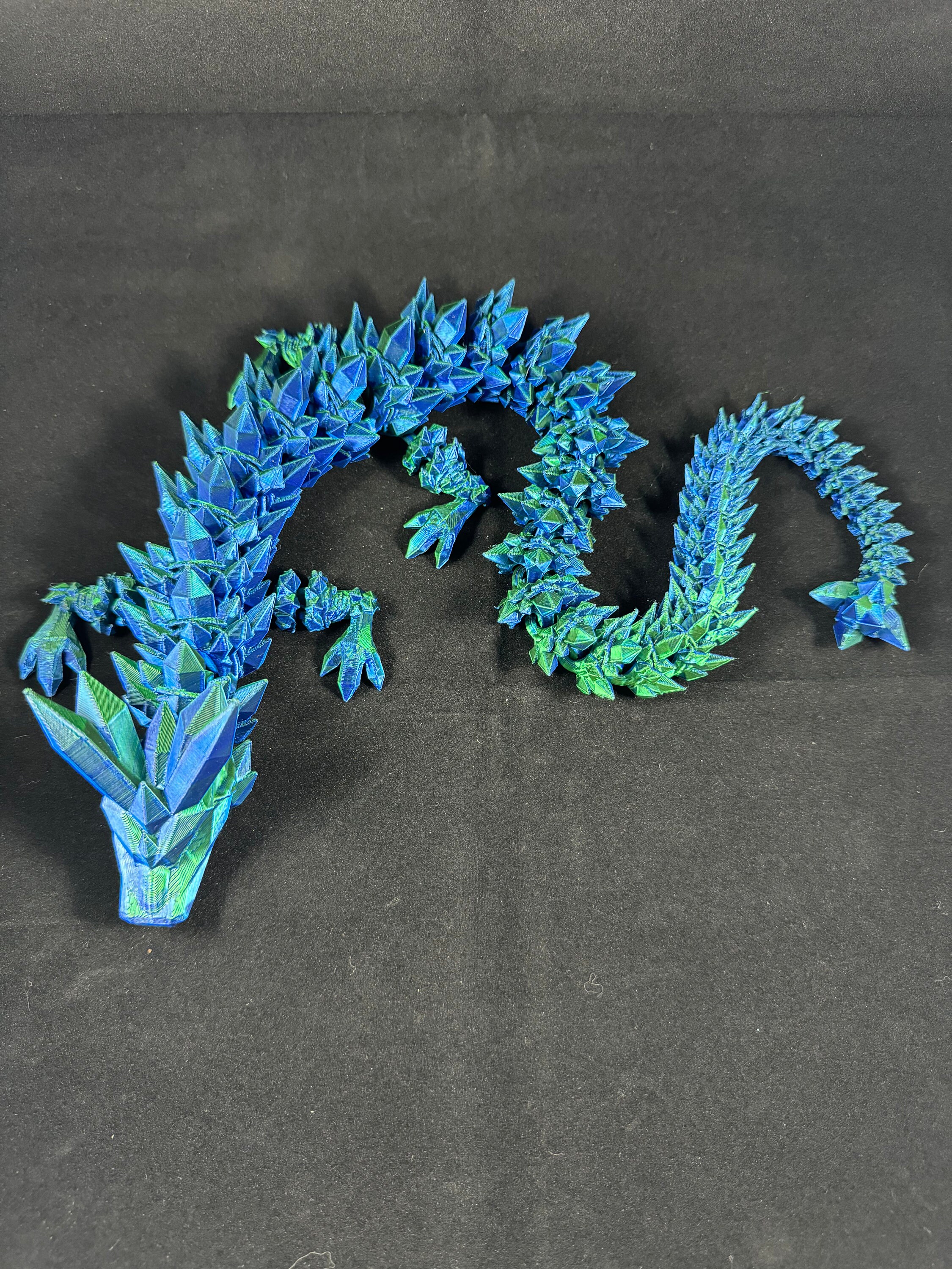 Articulated 3D Printed Crystal Dragon by Cinderwing3d Desk Toy, Fidget ...