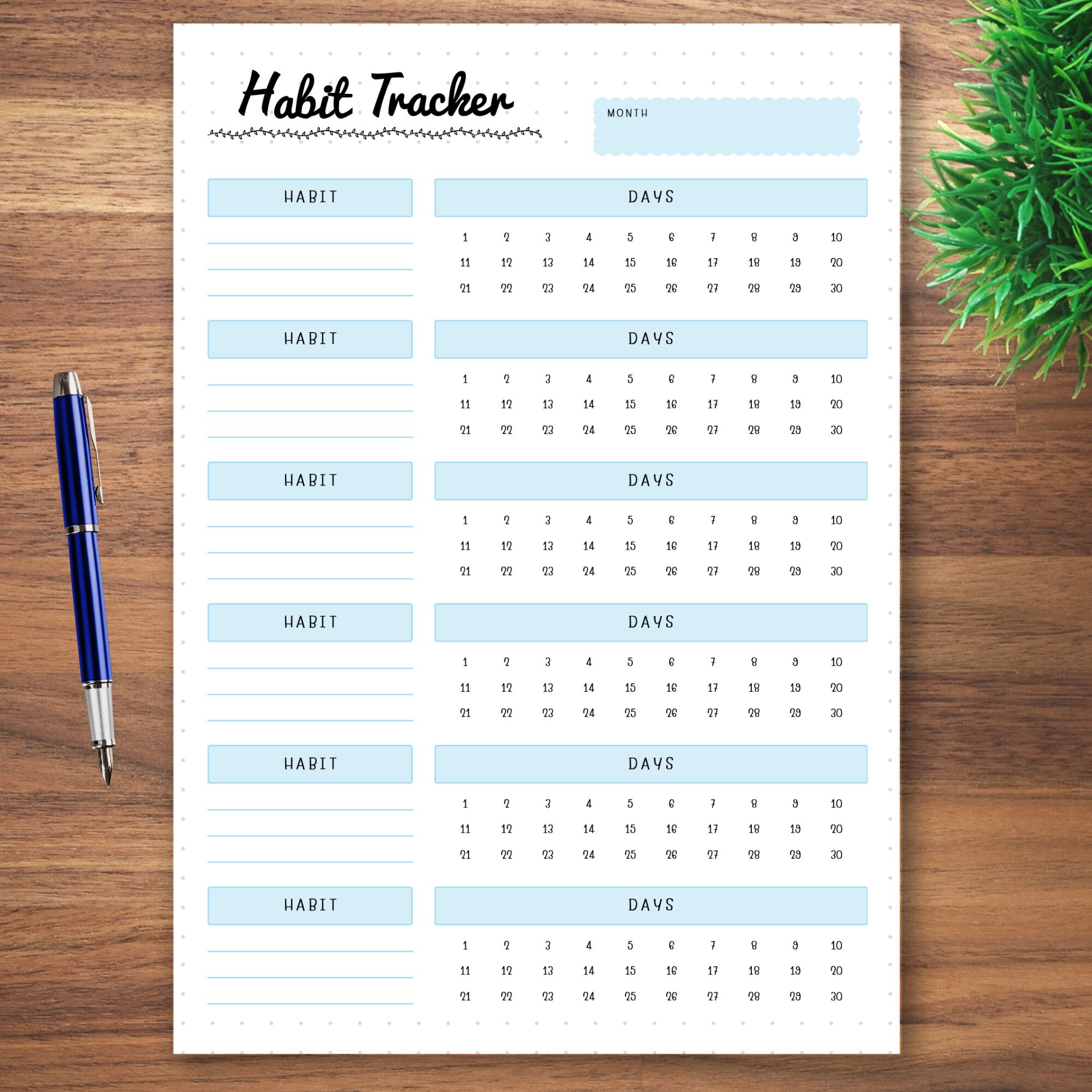 2024 Habit Tracker Coloring Sheet Printable, A5 Journal Page, Habit ...