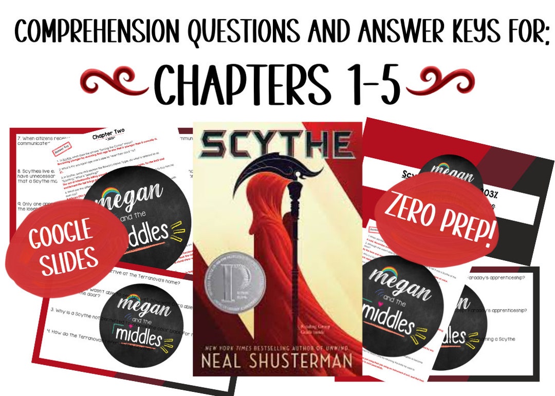 SCYTHE: by Neal Shusterman- Comprehension Questions and Answer Keys for ...