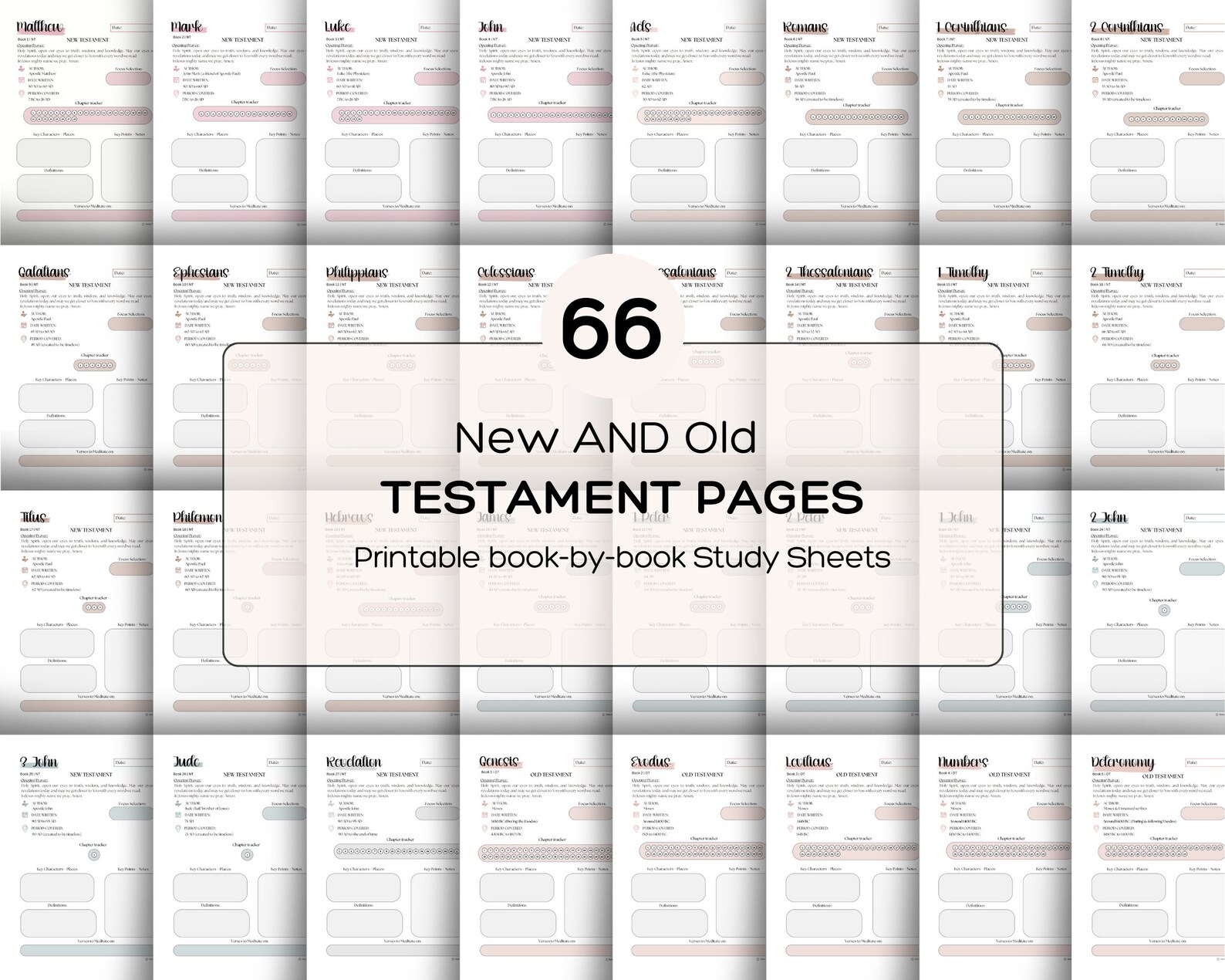 Bible Study Printables | Bible Summary | Digital Bible Study | Chapter Summary | Christian ...