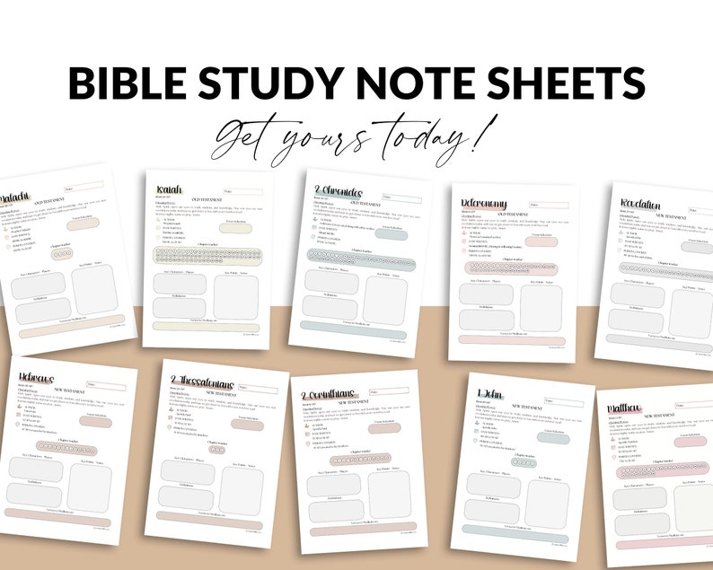 Bible Study Printables Bible Summary Digital Bible Study Chapter ...