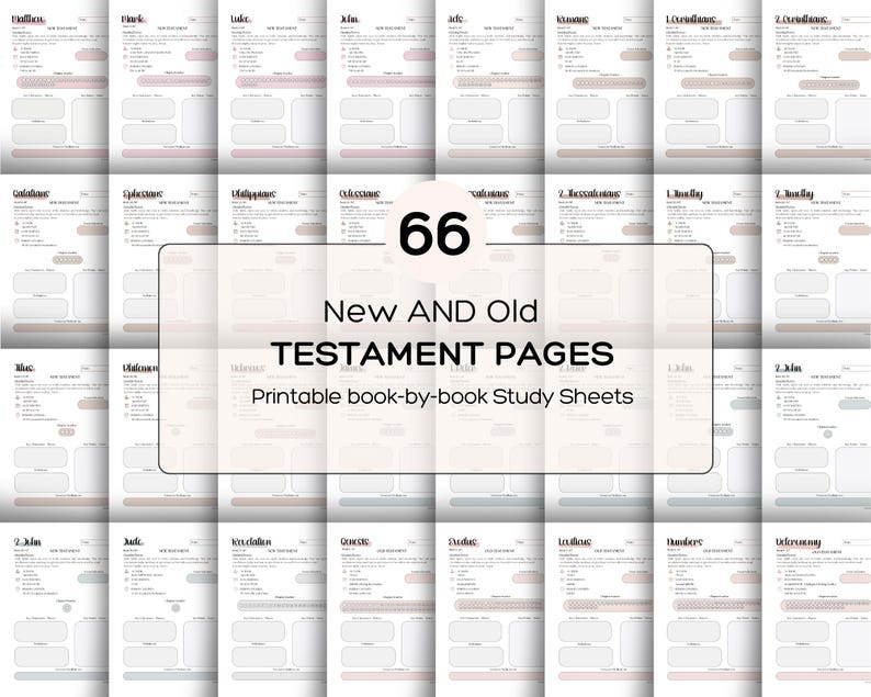Editable Bible Study Template | Chapter Bubble Tracker (canva ...