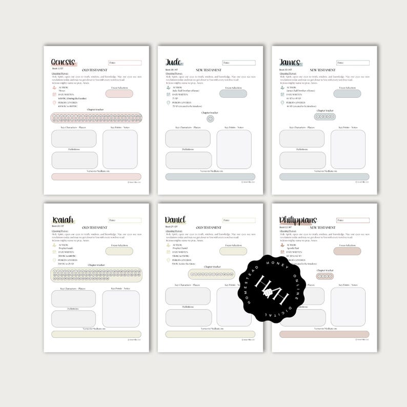 Editable Bible Study Template | Chapter Bubble Tracker (canva ...