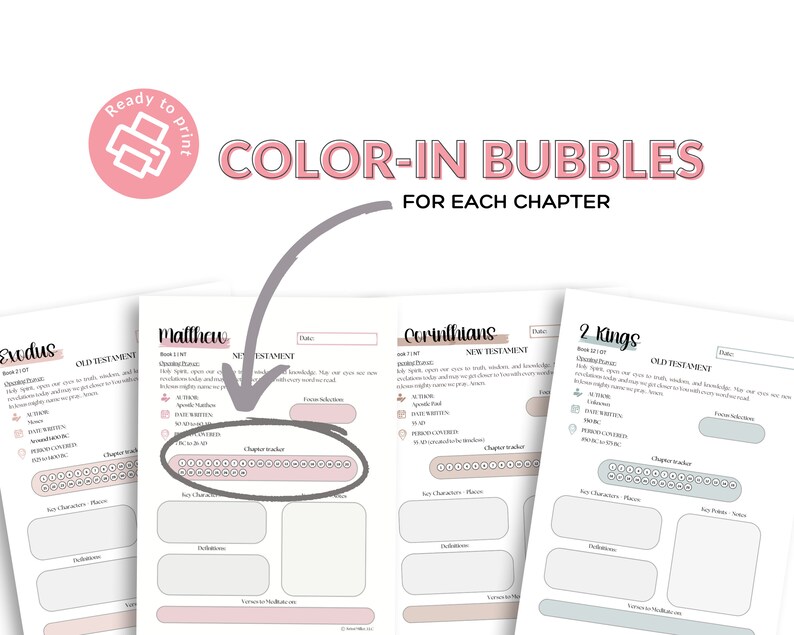 Bible Study Printable | 66-page Christian Planner (PDF Download) - Etsy